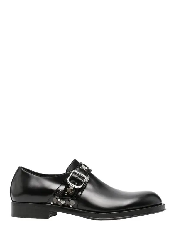 Dries Van Noten Leather Belted Loafer - Black