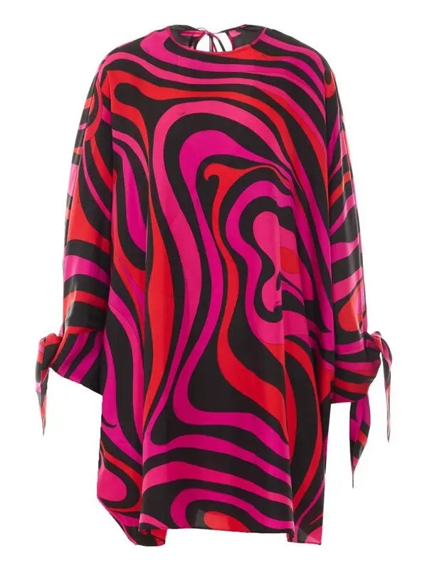 Emilio Pucci Marmo Print Silk Dress - Multicolor