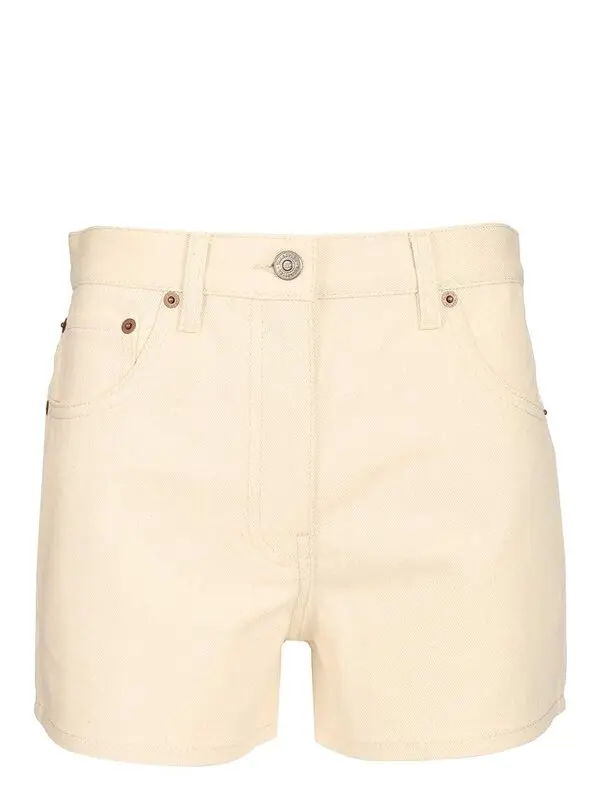 Valentino Garavani Five-pocket Denim Shorts - White