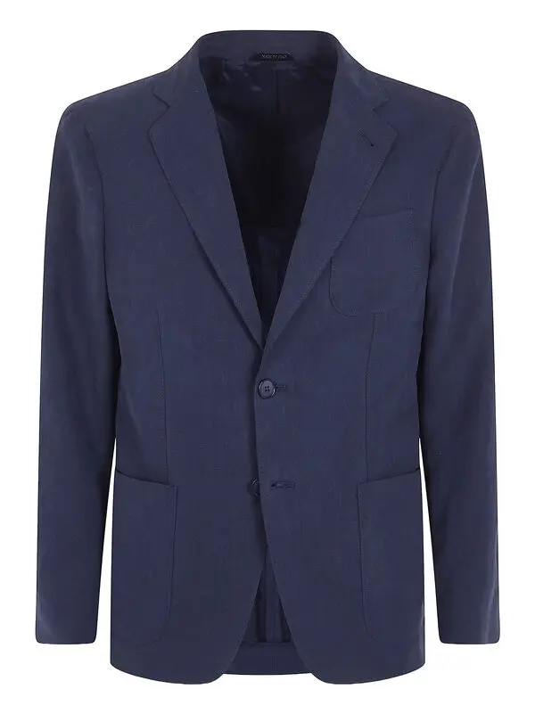 Giorgio Armani Linen Blazer - Blue