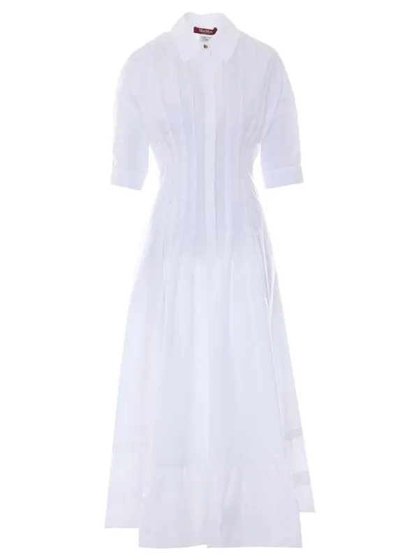 Max Mara Cotton Poplin Dress - White