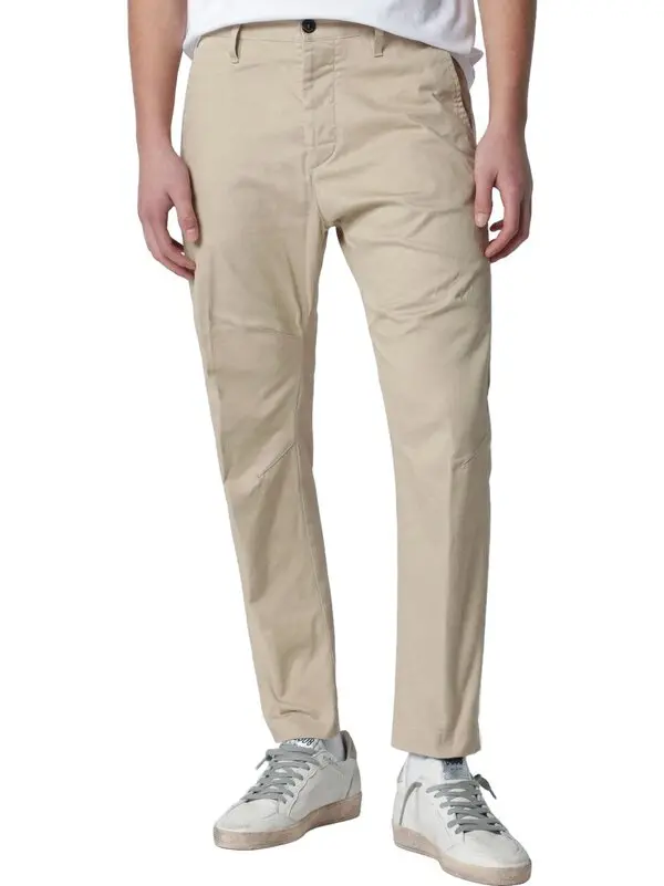 Dsquared2 Beige Cotton-blend Trousers - Cream