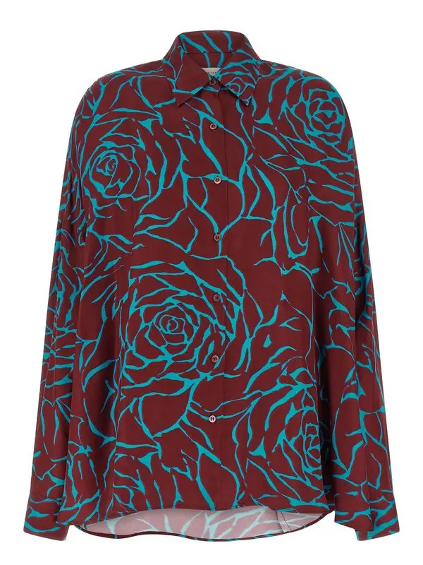 Dries Van Noten Casia Floral Print Viscose Shirt - Multicolor