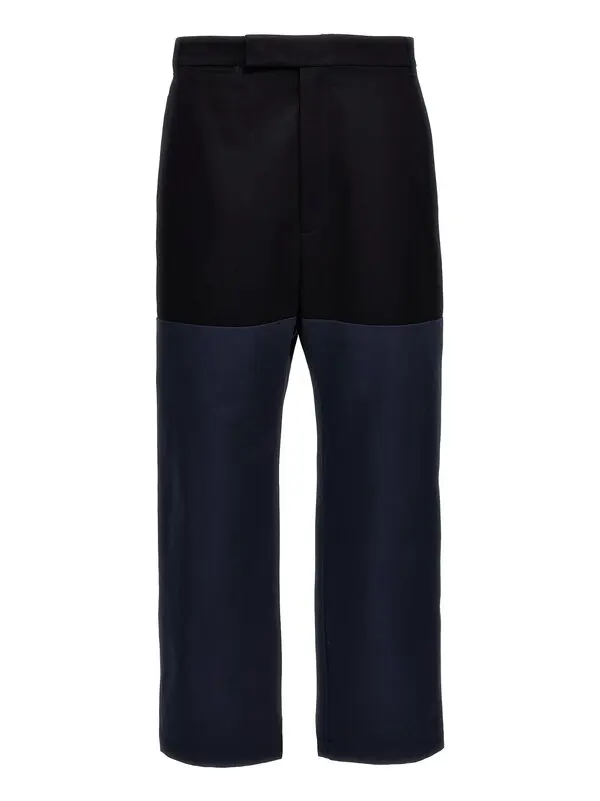 Thom Browne Unconstructed Combo Straight Leg Pants - Blue