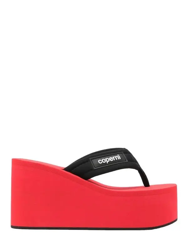 Coperni Neoprene Wedge Flip-flops - Black