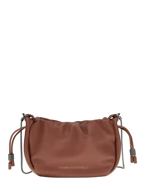 Brunello Cucinelli Bucket Mellow Mini Shoulder Bag - Brown