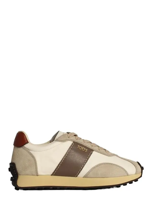 TOD'S Leather Blend Sneakers - Cream