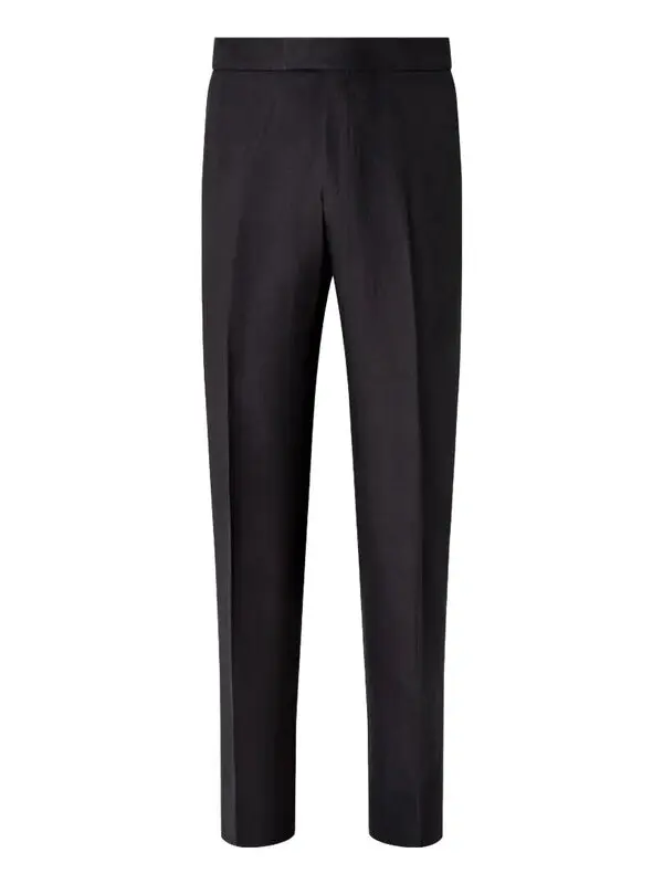 Zegna Z Lux Leisurewear Linen Trousers - Blue