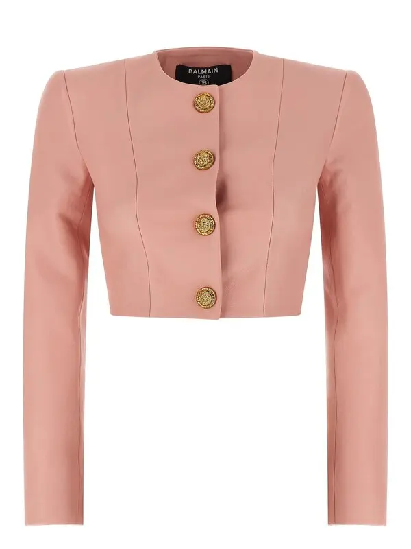 Balmain Testa Di Leone Bolero Blazer - Pink