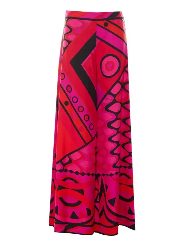 Emilio Pucci Vivara Print Silk Pants - Multicolor