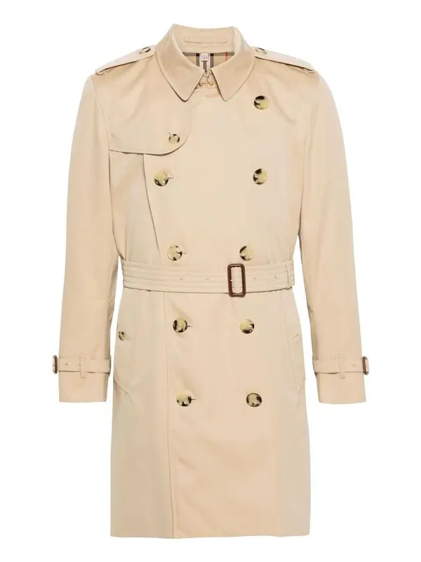 Burberry The Kensington Medium Trench Coat - Cream