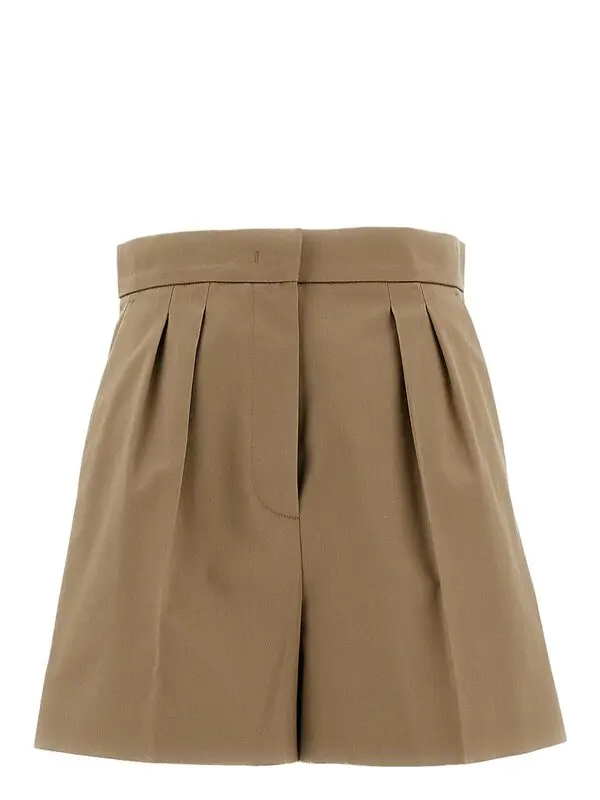 Max Mara Bacco" High-waisted Pleated Shorts - Multicolor