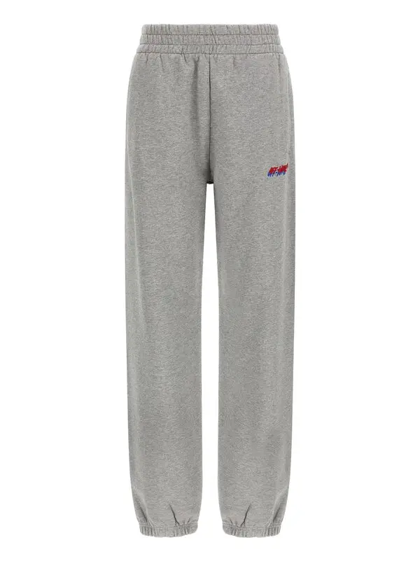 Off-White Joggers With Logo Embroidery - Gray