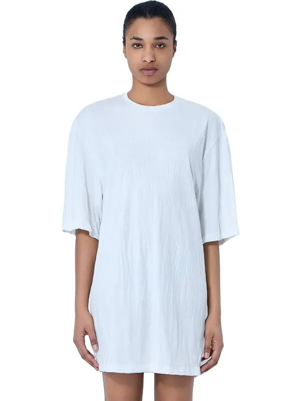 TOTEME Oversized Cotton T-shirt Dress - White