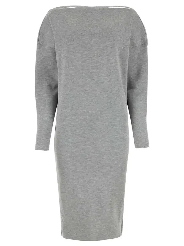 Gucci Stretch Wool Blend Dress - Gray