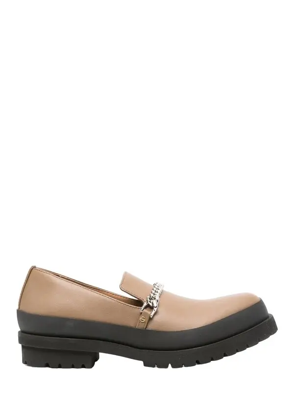 Stella McCartney Trace Alter Sporty Loafers With Curb Chain - Brown