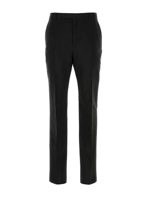 Saint Laurent Faille Trousers - Black
