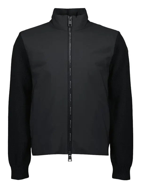 Moncler Collared Zip-up Cardigan - Black