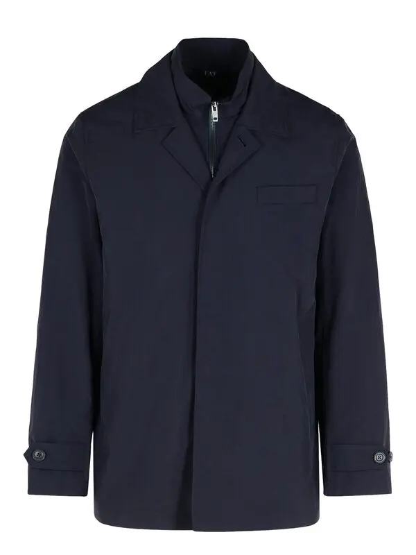 FAY Navy Polyamide Jacket - Blue