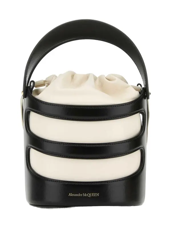 Alexander McQueen The Rise Two-tone Leather Bucket Bag - Multicolor