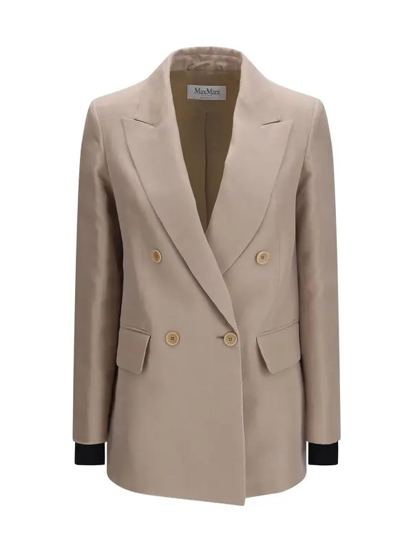 Max Mara Feltro Silk Blazer - Cream