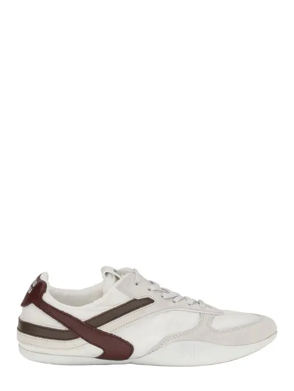 Miu Miu Gymnasium Lace-up Sneakers - White