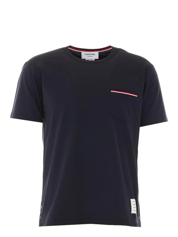 Thom Browne Stripe Logo T-shirt - Blue
