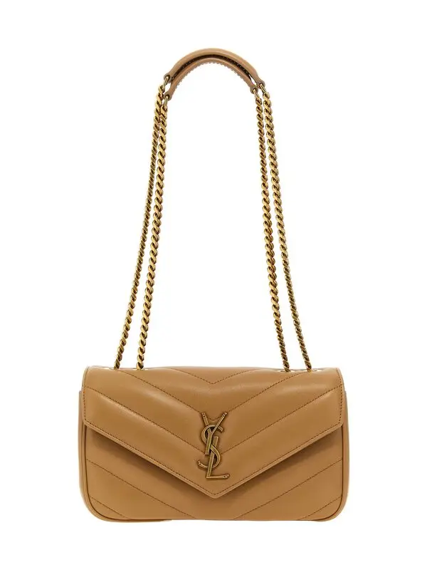 Saint Laurent Loulou Small Shoulder Bag - Cream