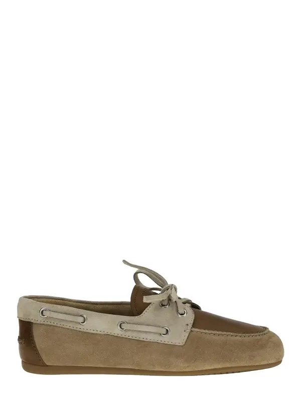 Miu Miu Leather And Suede Loafers - Multicolor