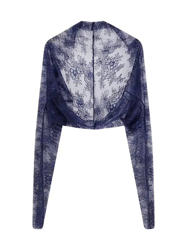 Alberta Ferretti Blue Lace Shrug - Multicolor