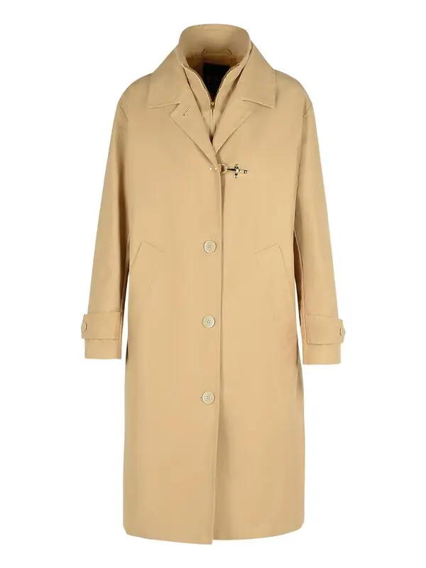 FAY Beige Polyamide Blend Parka - Cream