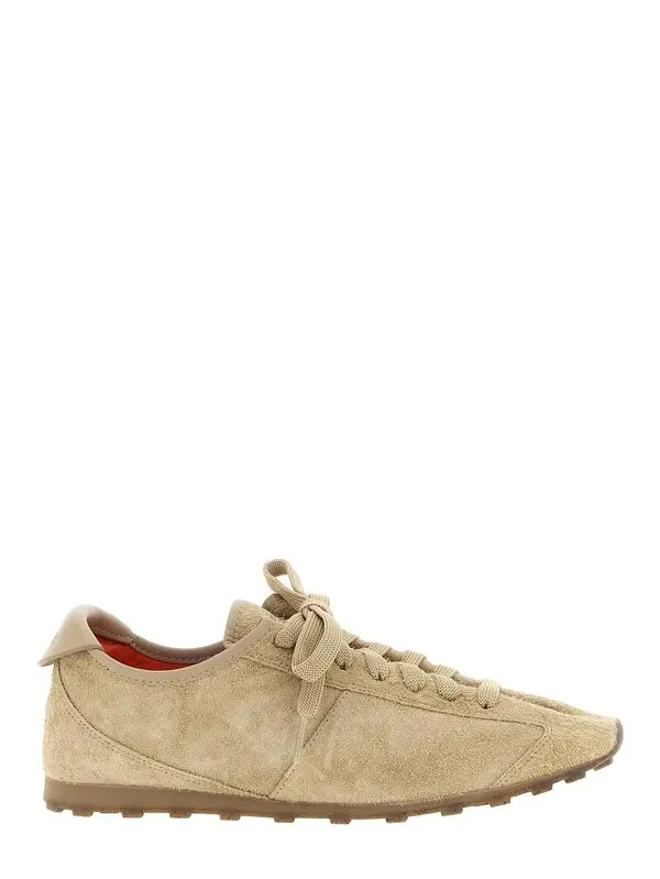 Jacquemus Les Tennis Suede And Leather Sneakers - Cream