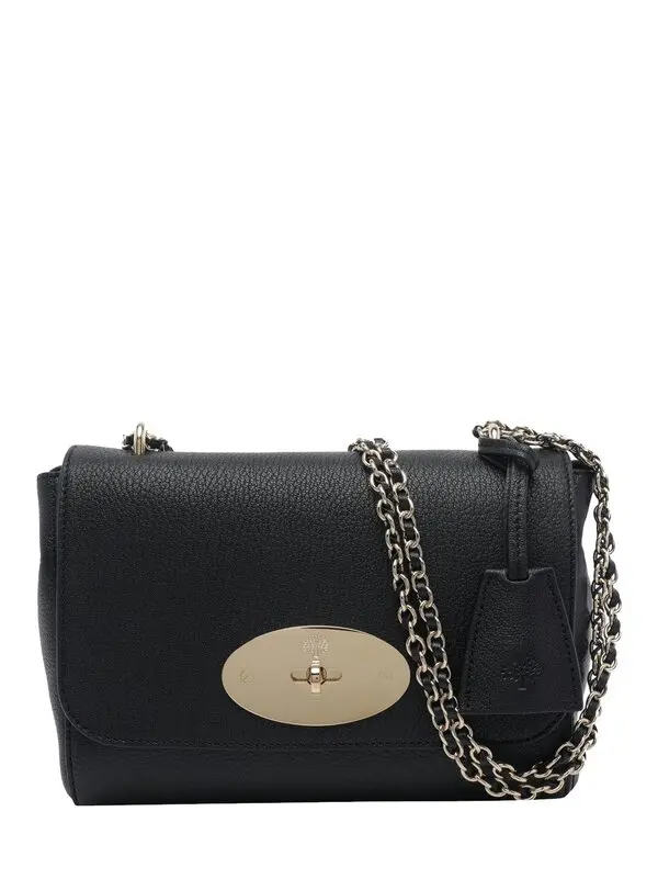 Mulberry Lily Glossy Crossbody Bag - Black