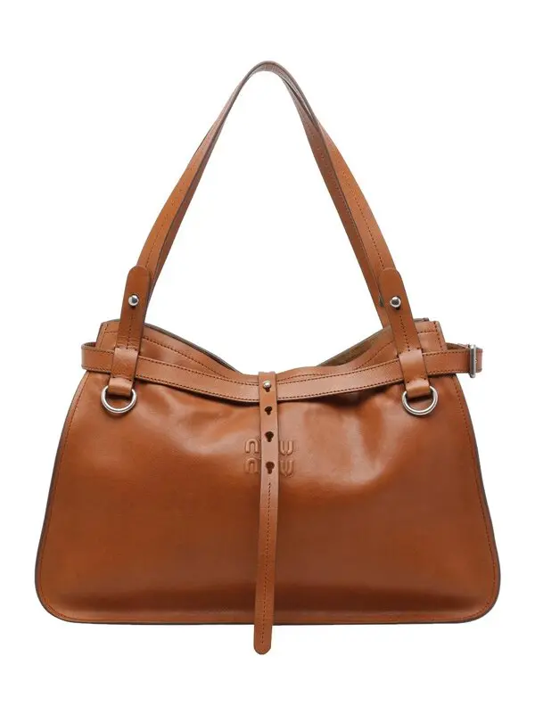 Miu Miu Leather Shoulder Bag - Brown