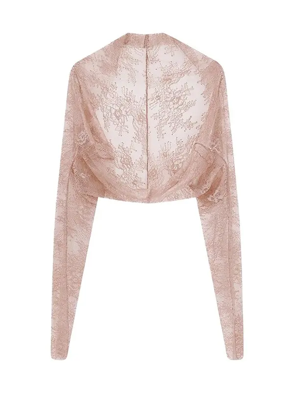Alberta Ferretti Lace Shrug - Cream