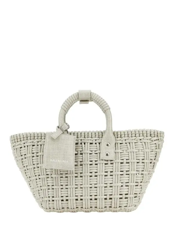 Balenciaga Raffia Bistro Xs Handbag - Brown