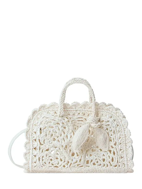 Jacquemus Le Petit Turismo Crochet Handbag - White