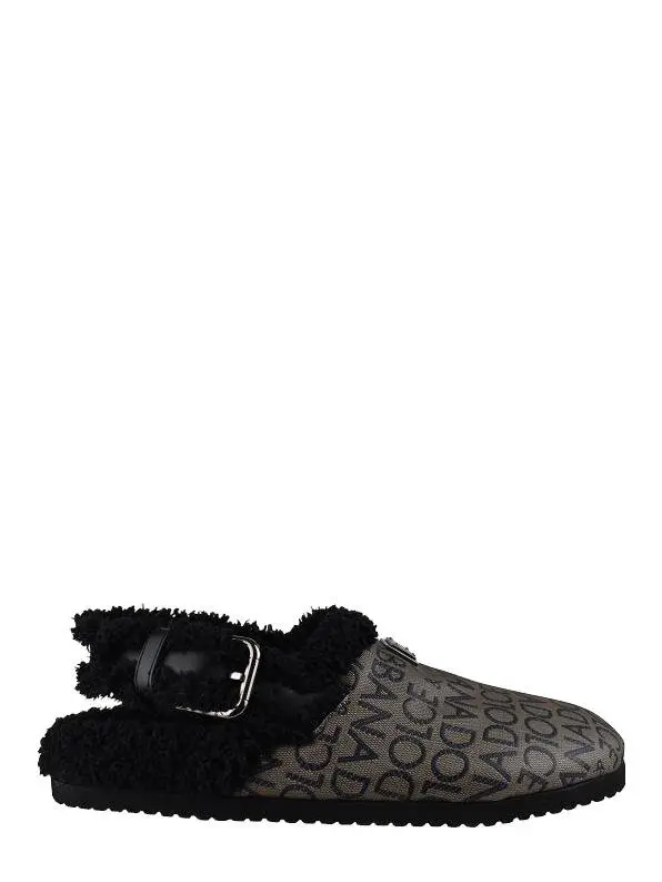 Dolce & Gabbana Monogram Mules - Cream