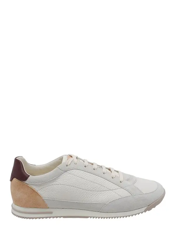 Brunello Cucinelli Suede And Leather Sneakers - White