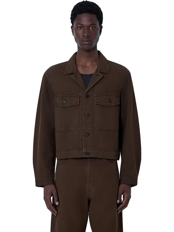 LEMAIRE Cotton Twill Jacket - Brown