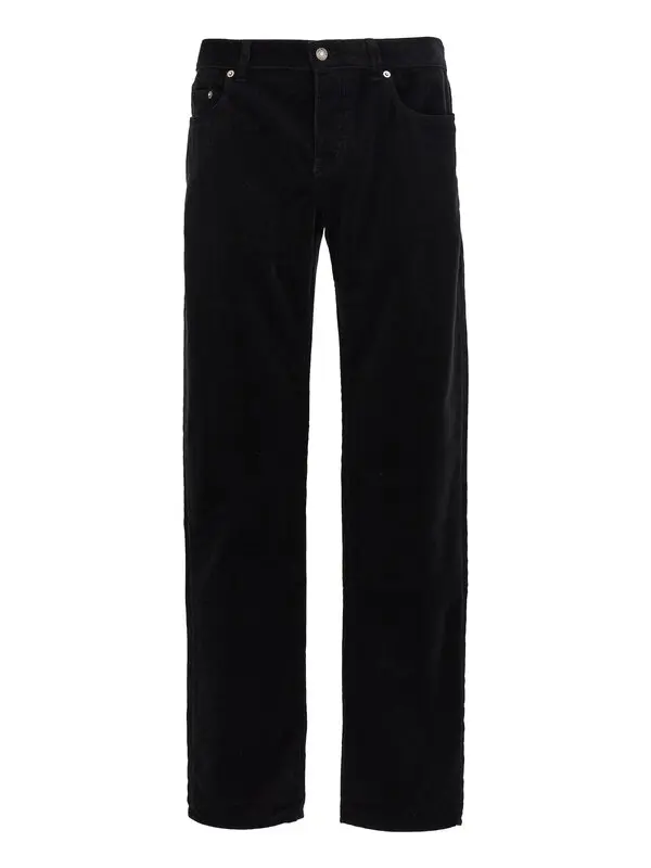 Saint Laurent Slim Fit Corduroy Trousers - Black