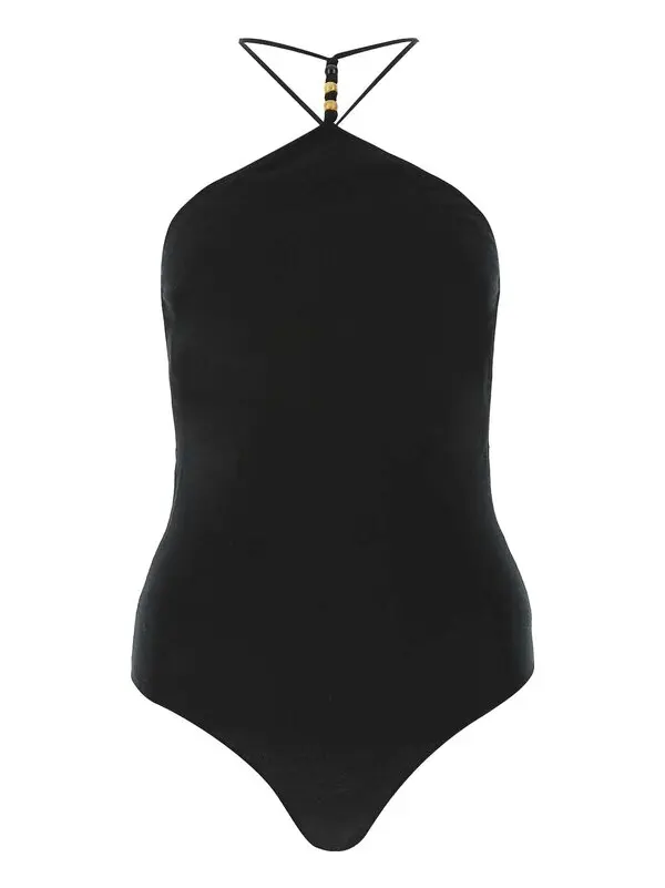 Bottega Veneta Stretch Cashmere Blend Bodysuit - Black