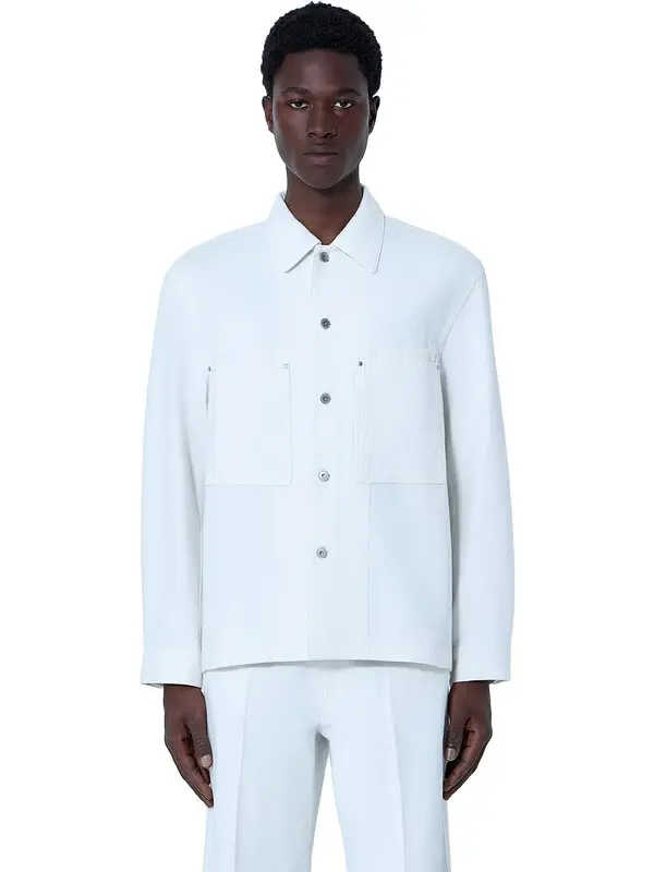 LEMAIRE Cotton Twill Overshirt - White