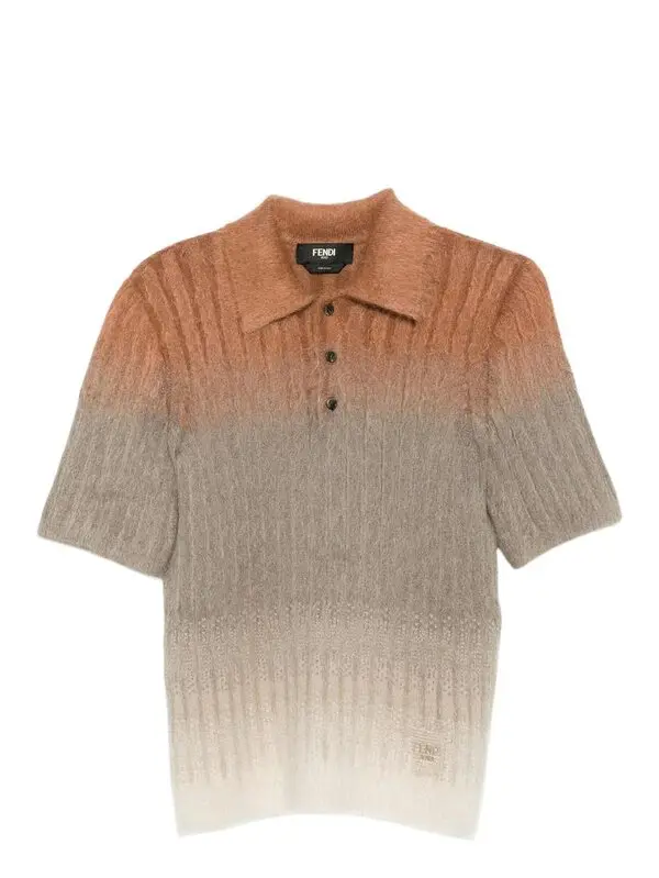 Fendi Polo With Mohair Finish - Multicolor