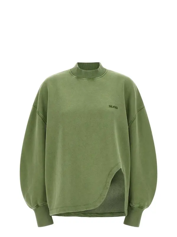 Attico Shaped Slit Sweatshirt - Green