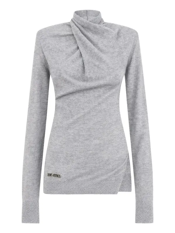Attico Wool Jersey Top - Gray