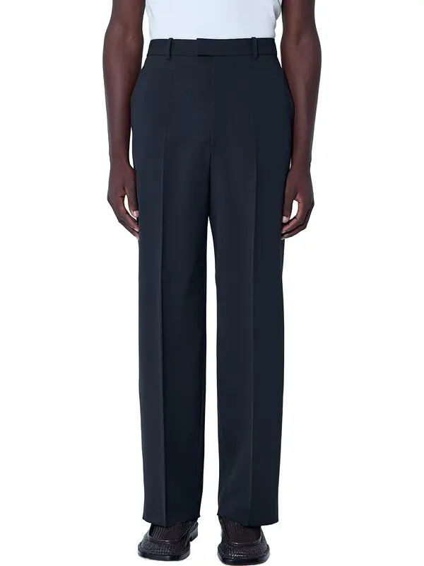 Bottega Veneta Light Wool Tricotine Pleated Trousers - Black