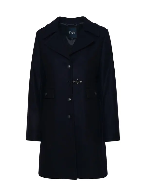 FAY Virgin Wool Blend Coat - Blue