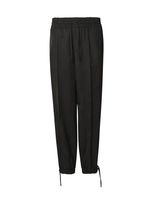 JIL SANDER Viscose Trousers - Black