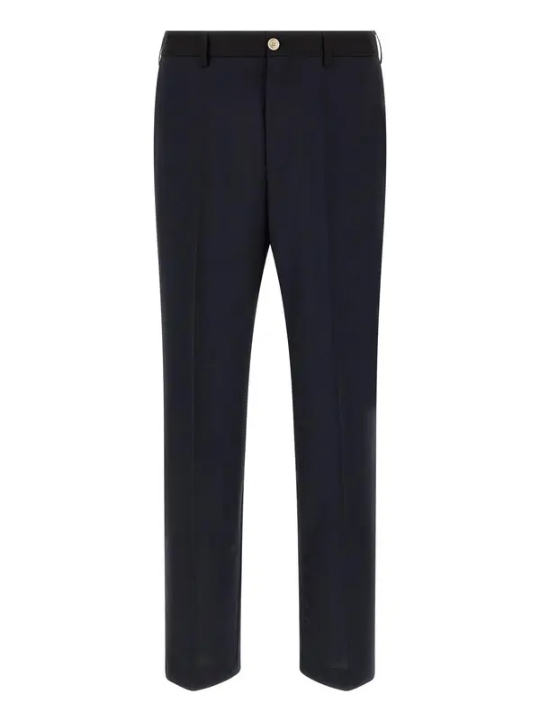 Marni Tropical Wool Straight Leg Pants - Blue